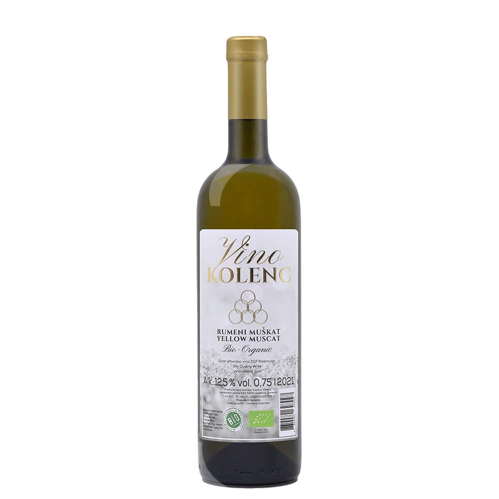 RUMENI MUŠKAT “YELLOW MUSCAT” / 0.75L - Vino Kolenc